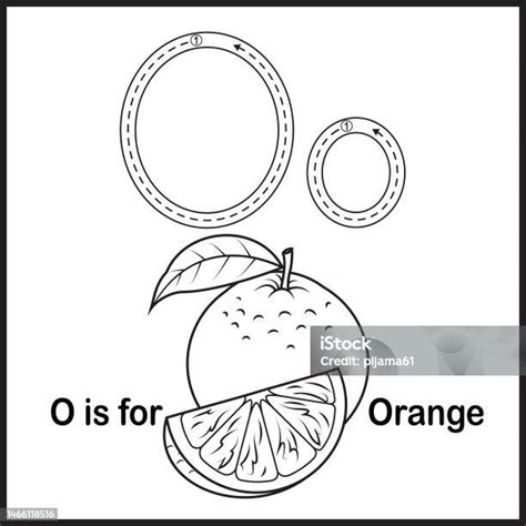 플래시 카드 문자 O는 주황색 벡터 일러스트레이션입니다 0명에 대한 스톡 벡터 아트 및 기타 이미지 0명 감귤류 과일 건강한 식생활 Istock