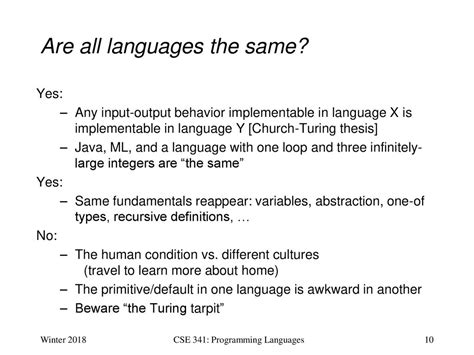 cse341 programming languages interlude course motivation ppt download