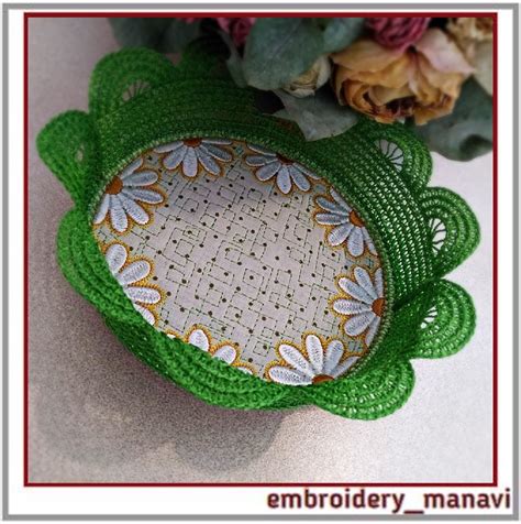 Easter Basket Table Decor 7x11 Products Swak Embroidery