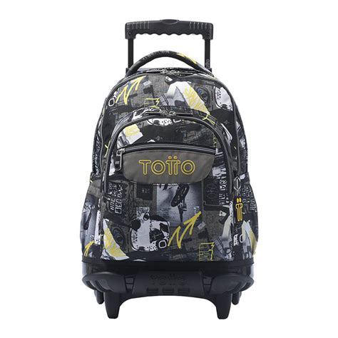 Mochila Con Ruedas Escolar Totto Renglones Rayo Material Escolar