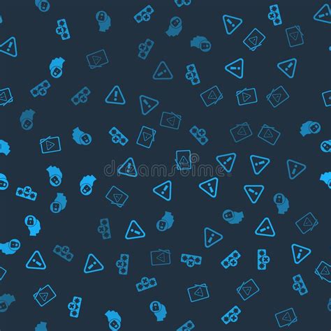 Set Password Protection Exclamation Mark In Triangle Tablet With Exclamation And Human Head