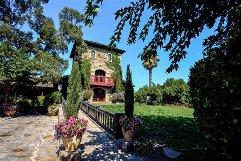 아름다운 외관 V Sattui Winery 세인트 헬레나 나파 밸리 캘리포니아 0명에 대한 스톡 사진 및 기타 이미지 0명