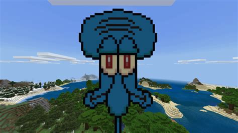 Minecraft Squidward Pixel Art