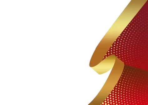 Modern Red And Gold Wavy Abstract Frame