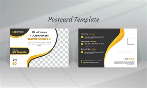 Tours Or Travel Postcard Template Design 20642502 Vector Art At Vecteezy