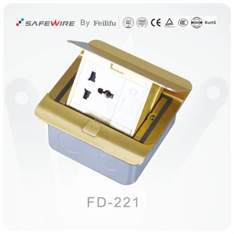 Brass Alloy Floor Boxsocket Outletelectric Socket With Switch 1 Way