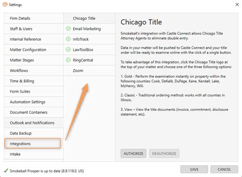 Part Five Set Up Integrations With Smokeball Smokeball Support Hub