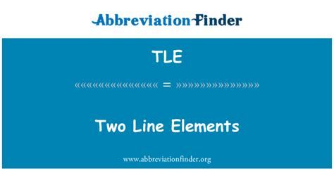 定義 TLE つの Line 要素 Two Line Elements