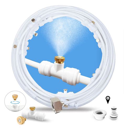 Buy Misters For Outside Patio 80ft Mist Hose A Brass Adapter34
