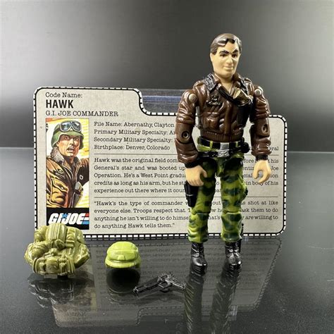 1986 Hasbro Gi Joe General Hawk With Filecard 91sss