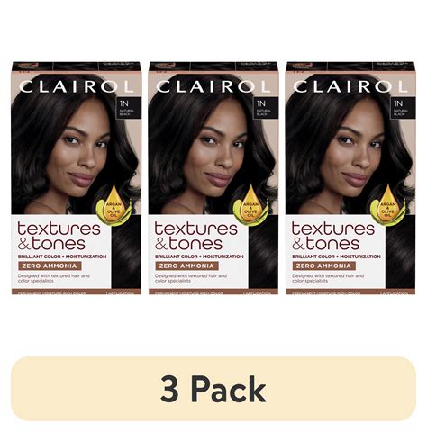 3 Pack Clairol Textures And Tones Hair Dye Ammonia Free Permanent Hair