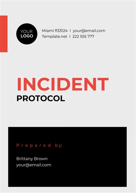 Free Incident Protocol Template To Edit Online Free Incident Protocol Template To Edit Online