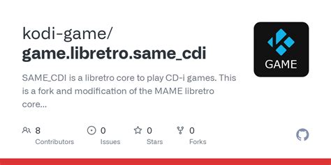 GitHub Kodi Game Game Libretro Same Cdi SAME CDI Is A Libretro Core