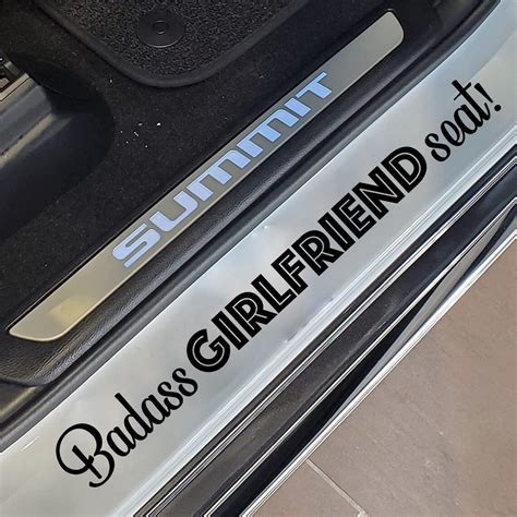Badass Girlfriend Seat Car Sticker Decal Waterproof Vinyl Decor