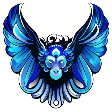 Curly Humanoid Ghost Monkey Owl Bat Bee Butterfly Vector Illustration