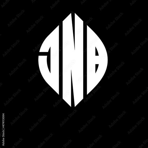 Jnb Circle Letter Logo Design With Circle And Ellipse Shape Jnb