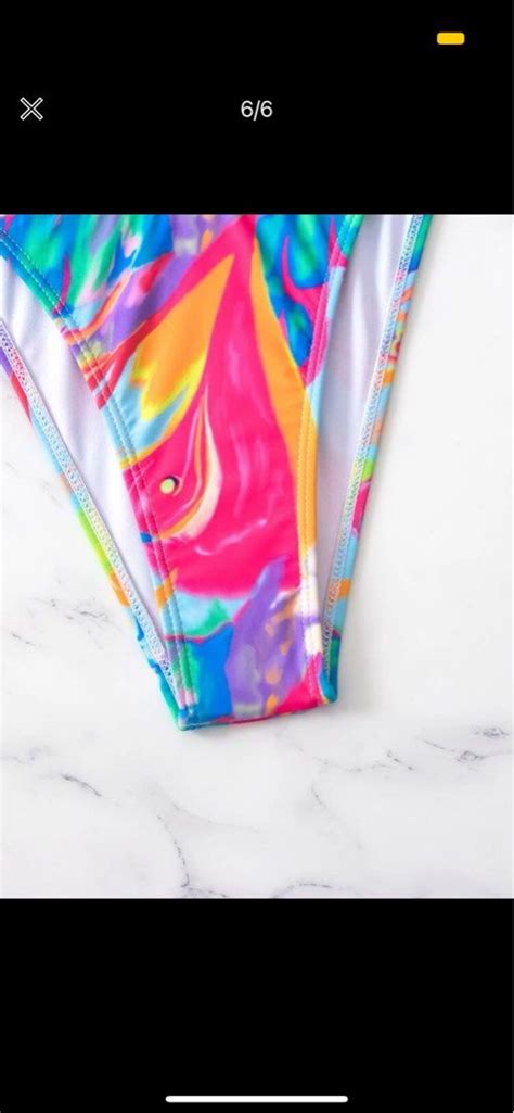 Colourful Rainbow Bikini BNIB Women S Fashion Swimwear Bikinis Swimsuits On Carousell