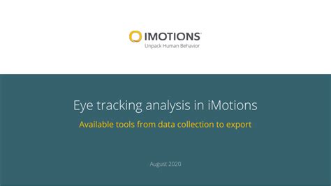 Pdf Eye Tracking Analysis In Imotions Tools To Build And Analyse A Screen Based Eye Tracking