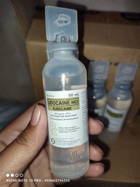 Lidocaine Hci Eurocaine 50ml Health And Nutrition Medical Supplies