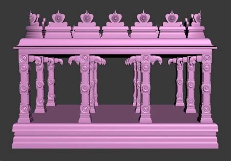 3d Model Hindu Temple Vr Ar Low Poly Cgtrader