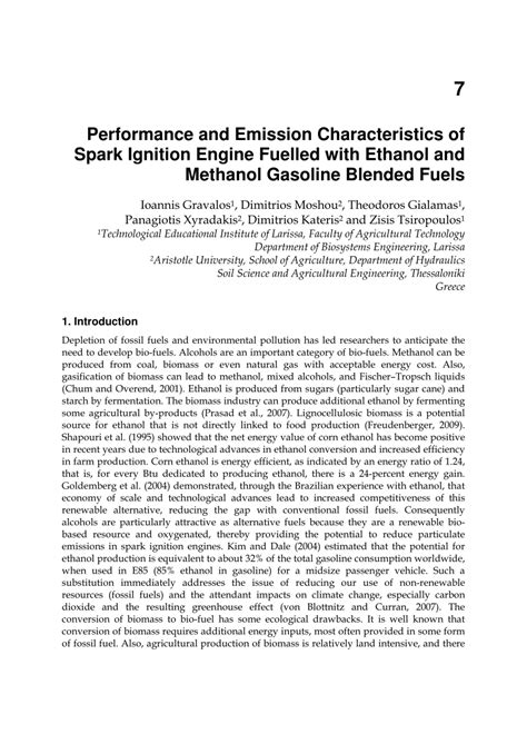 Pdf Performance And Emission Characteristics Of Spark Ignition Engine Fuelled With Ethanol And