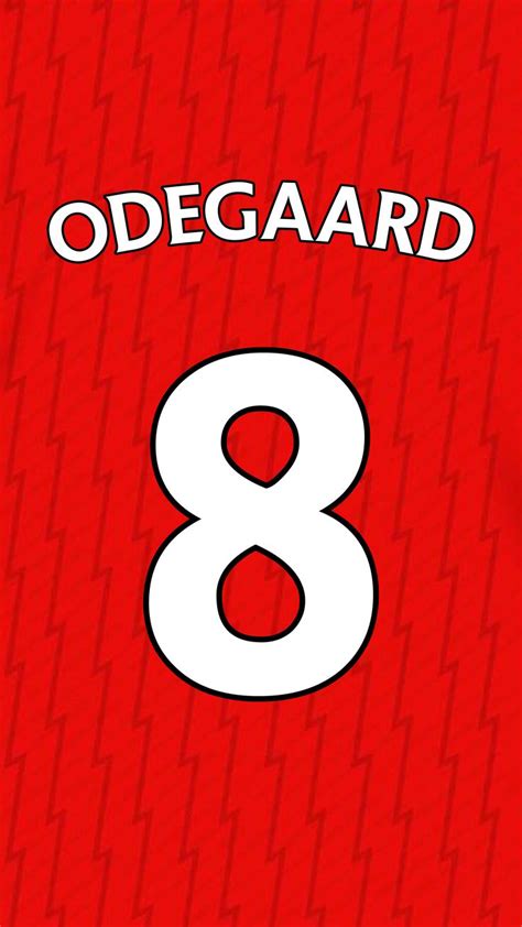 Odegaard 8 Arsenal Home Kit 20232024 Wallpaper