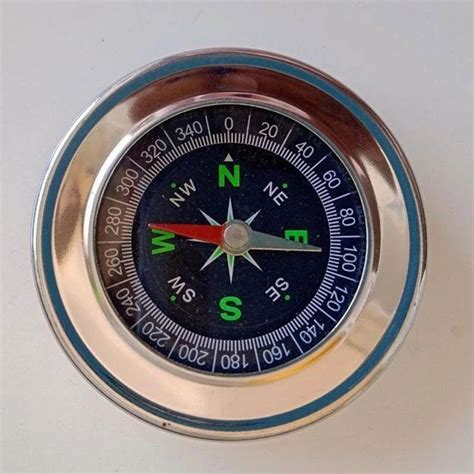 Stainless Steel Black Base Laboratory Magnetic Compass Sizediameter