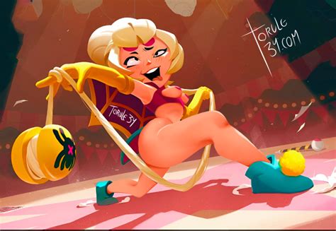 Rule 34 Ass Big Breasts Blonde Hair Blue Eyes Brawl Stars Breasts Bun Charlie Brawl Stars