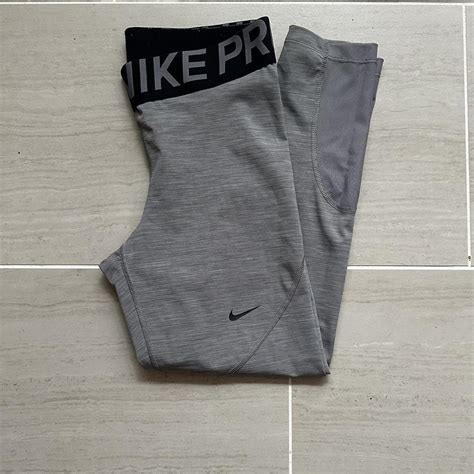 Nike Pro Grey Leggings Size M Depop