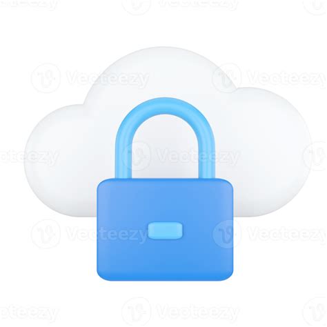 Security Cloud Computing Concept D Rendering Png