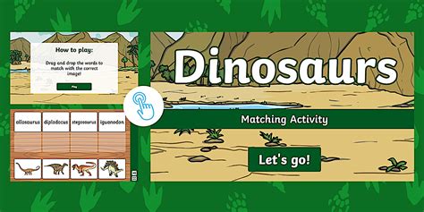 Dinosaurs Interactive Matching Game Twinkl Twinkl