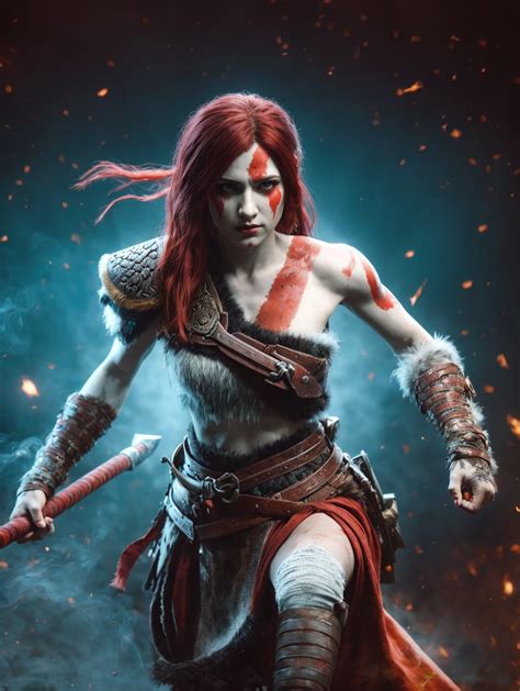 Female Kratos God Of War 3 By Penguih On Deviantart