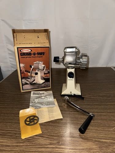 Vtg Rival Grind O Mat 303 Meat Grinder Food Chopper Grind O Matic White