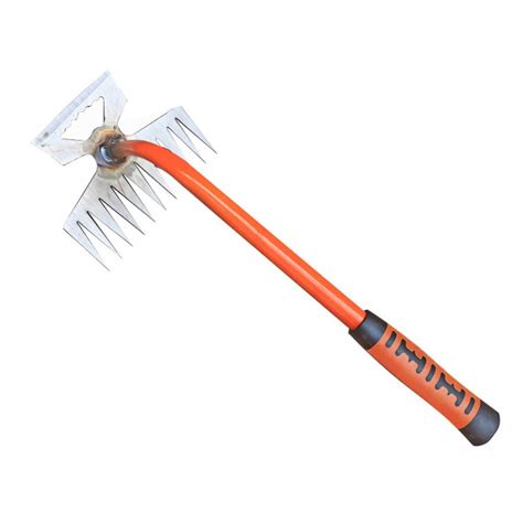Garden Rake With Ergonomic Handle Professional Grade Steel Tines For Effective Lawn Care