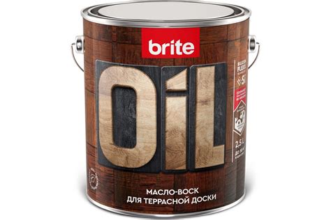 Масло-воск для террасной доски BRITE FLEXX для наружных и внутренних ...