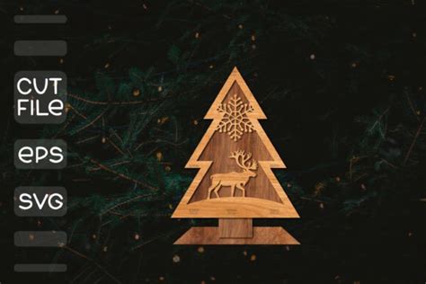 Christmas Tree Laser Cut Stand Svg · Creative Fabrica