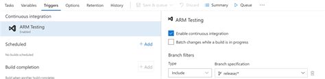 Azure Pipelines On Vsts How Do I Configure A Branch Pattern For Ci