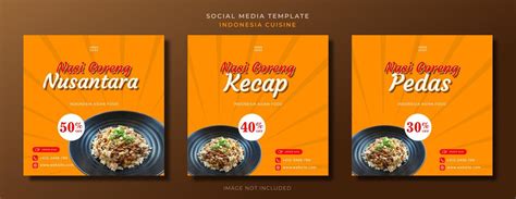 Premium Vector Template Design Of Indonesia Cuisine Good For Social