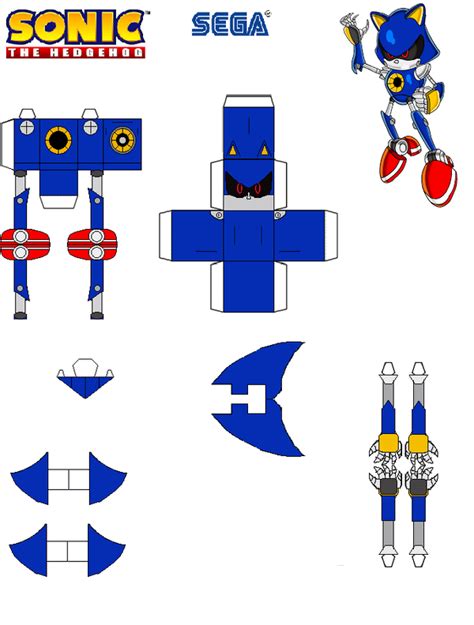 Sonic Paper Figures Sonic Paper Hedgehog Papercraft Zombie 80