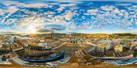 360 View Of Aerial 360 Equirectangular Spherical Panorama Oslo Norway