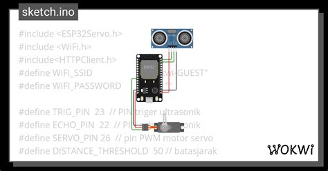 Gerbang Otomatis Uci2 Wokwi Esp32 Stm32 Arduino Simulator