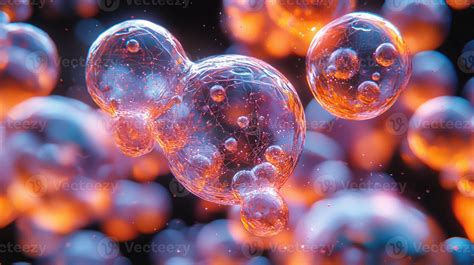 Vibrant Swirling Mass Of Protons Neutrons And Electrons Illustrates