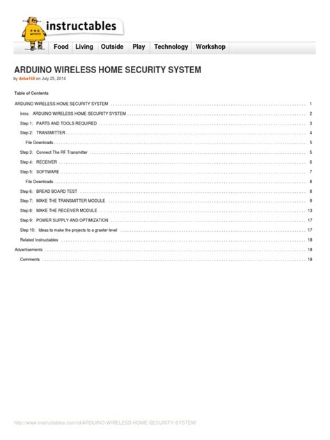 Arduino Wireless Home Security System Download Free Pdf Arduino