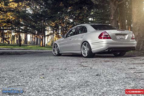 Breathtaking Silver Metallic Mercedes E Class Enhanced With Vossen Rims