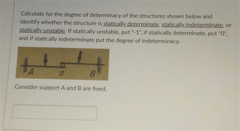 Solved Calculate For The Degree Of Determinacy Of The