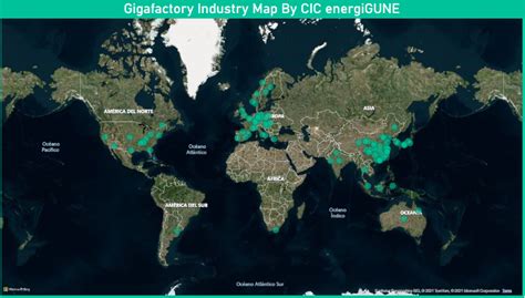 World Map Of Gigafactories Cic Energigune