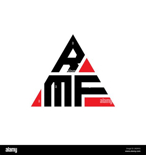 Rmf Triangle Letter Logo Design With Triangle Shape Rmf Triangle Logo