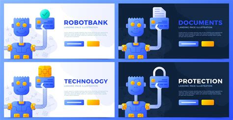 Robot Holding A Credit Card In His Hand A Collection Of Vector Stock