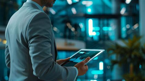 Man Using Tablet Technology Integration Professional Businessman Image Premium Ai Generated Image