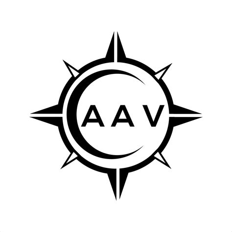 Aav Abstract Technology Circle Setting Logo Design On Black Background